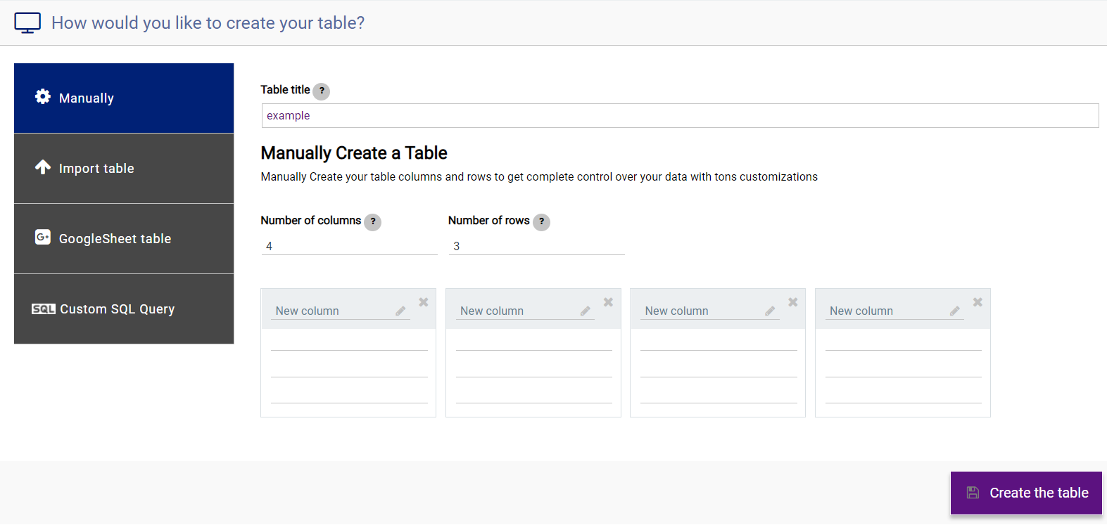 Drag-and-Drop Data Table Builder - PubyDoc - Data Tables and Charts ...