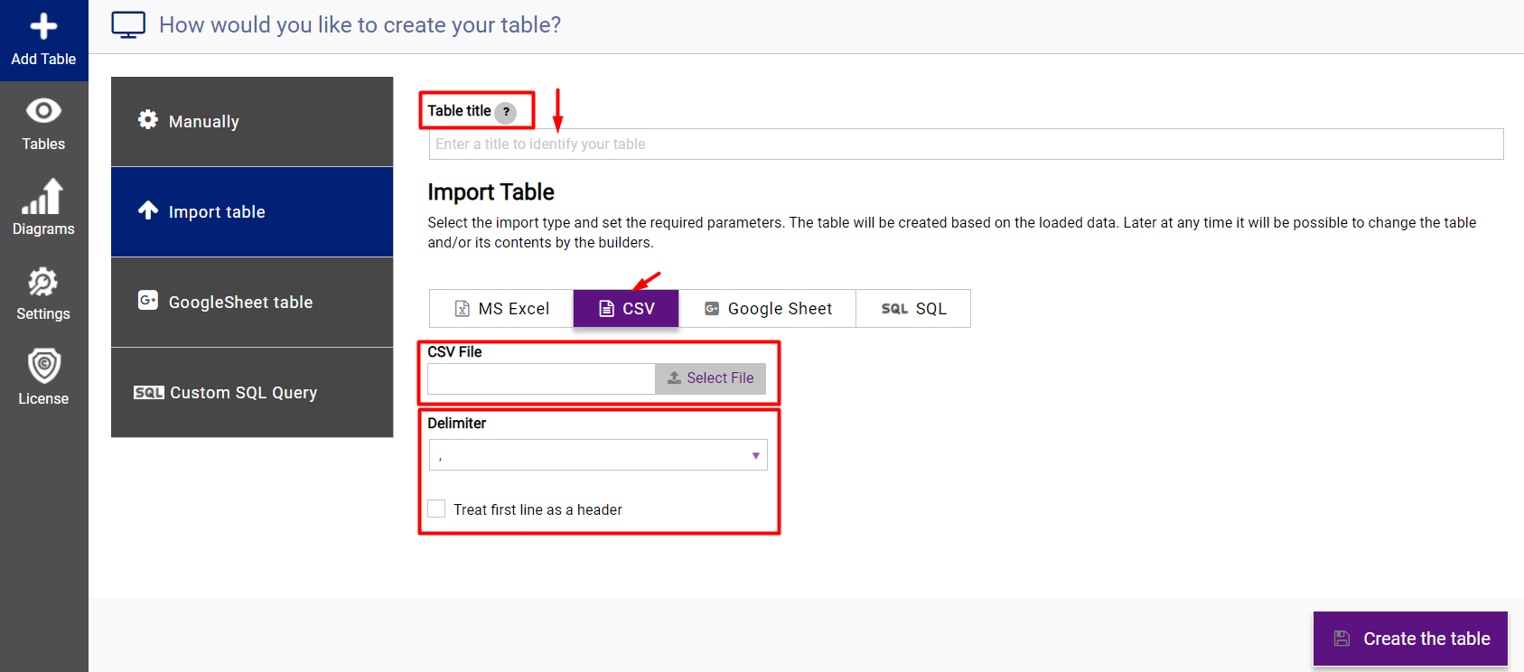 5. Import/Export Table - PubyDoc - Data Tables and Charts WordPress Plugin