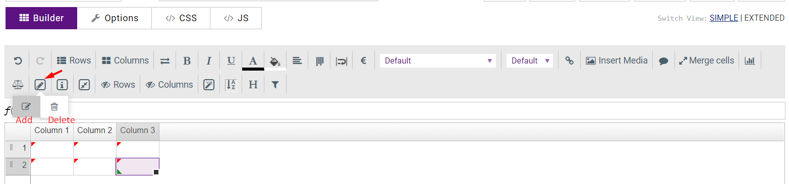 Extended builder - PubyDoc - Data Tables and Charts WordPress Plugin