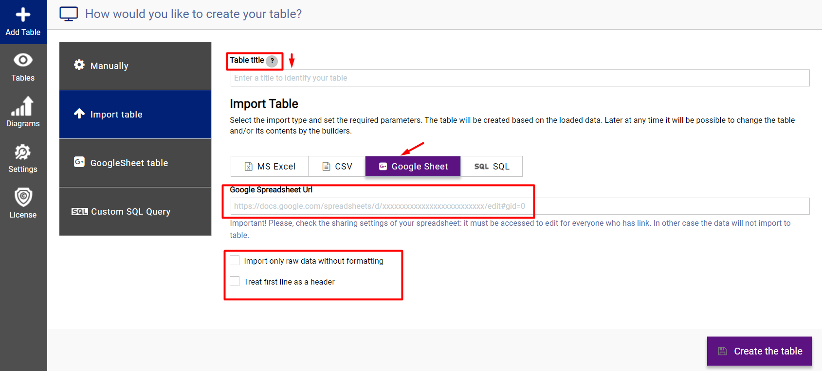 5. Import/Export Table – PubyDoc – Data Tables and Charts WordPress Plugin