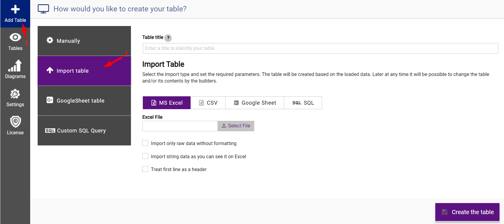 5. Import/Export Table - PubyDoc - Data Tables and Charts WordPress Plugin