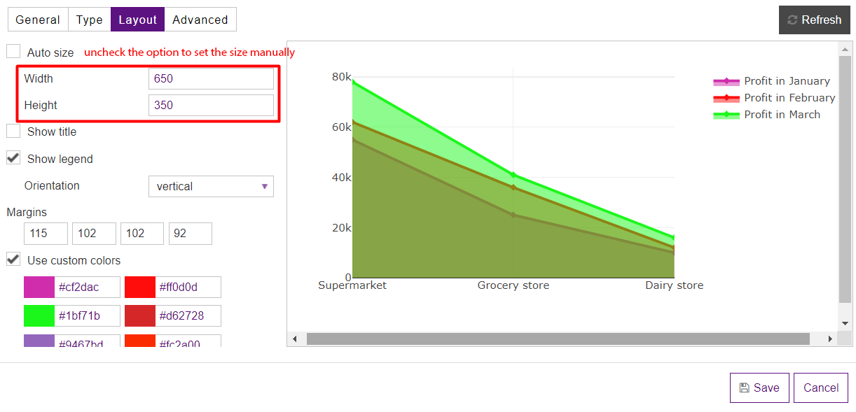 Area Chart - PubyDoc - Data Tables and Charts WordPress Plugin